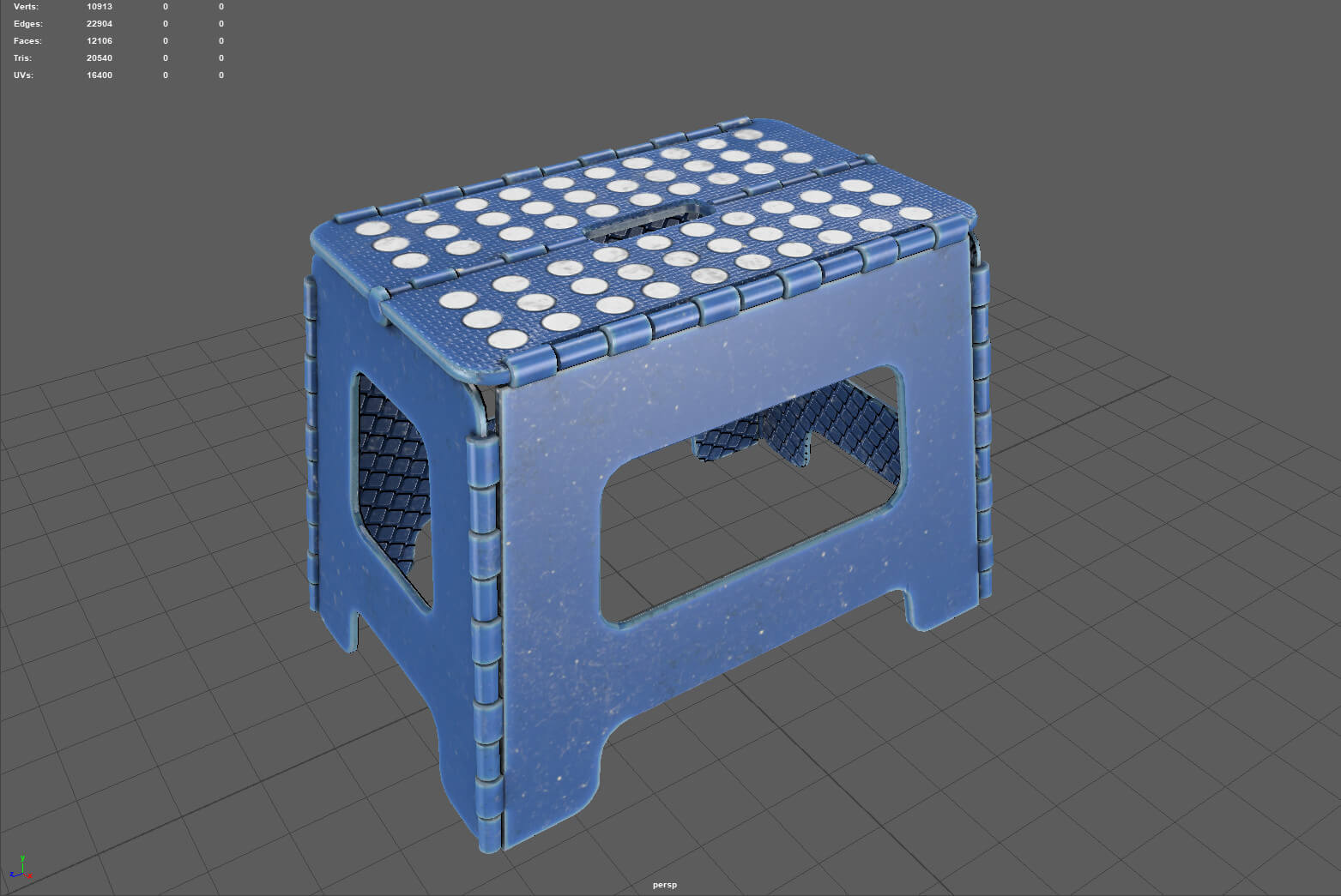 Plastic Folding Stool - 3D Model by alenfsl