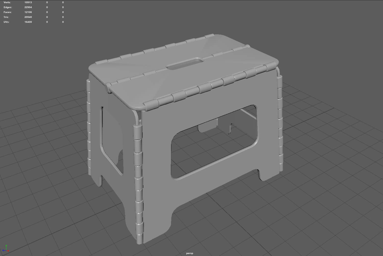 Plastic Folding Stool - 3D Model by alenfsl