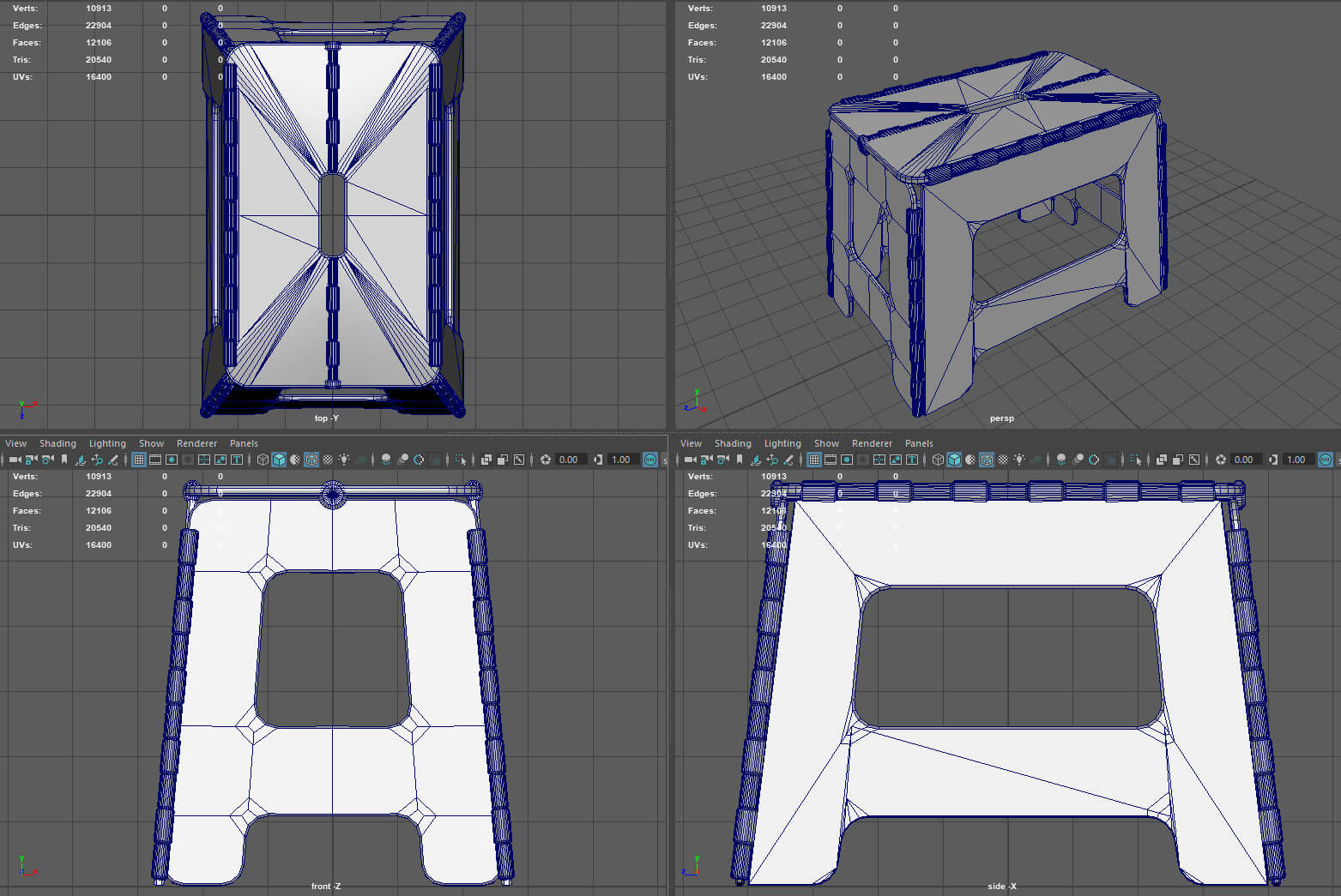 Plastic Folding Stool - 3D Model by alenfsl