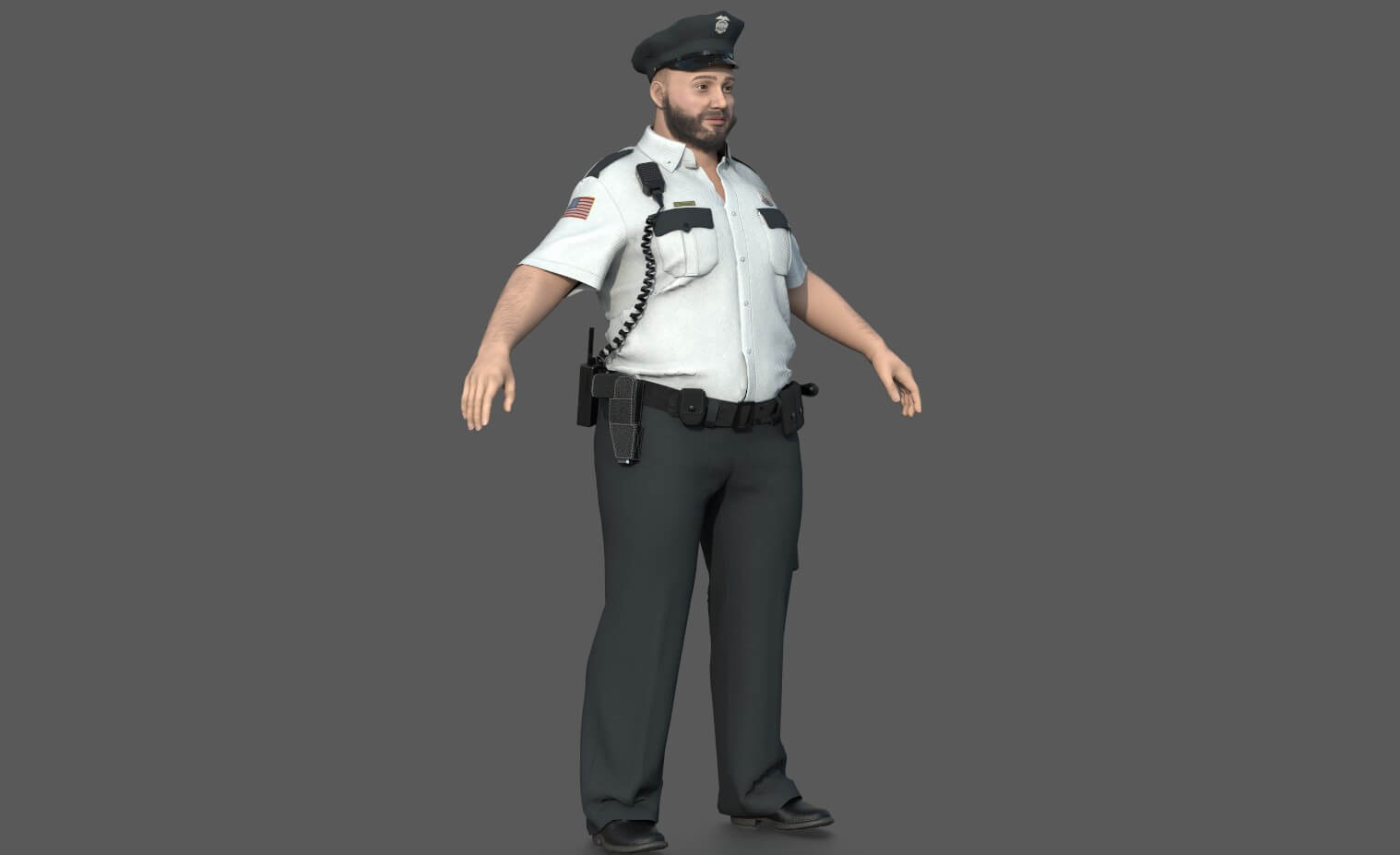 Police Officer 2 - 3D Model by alenfsl