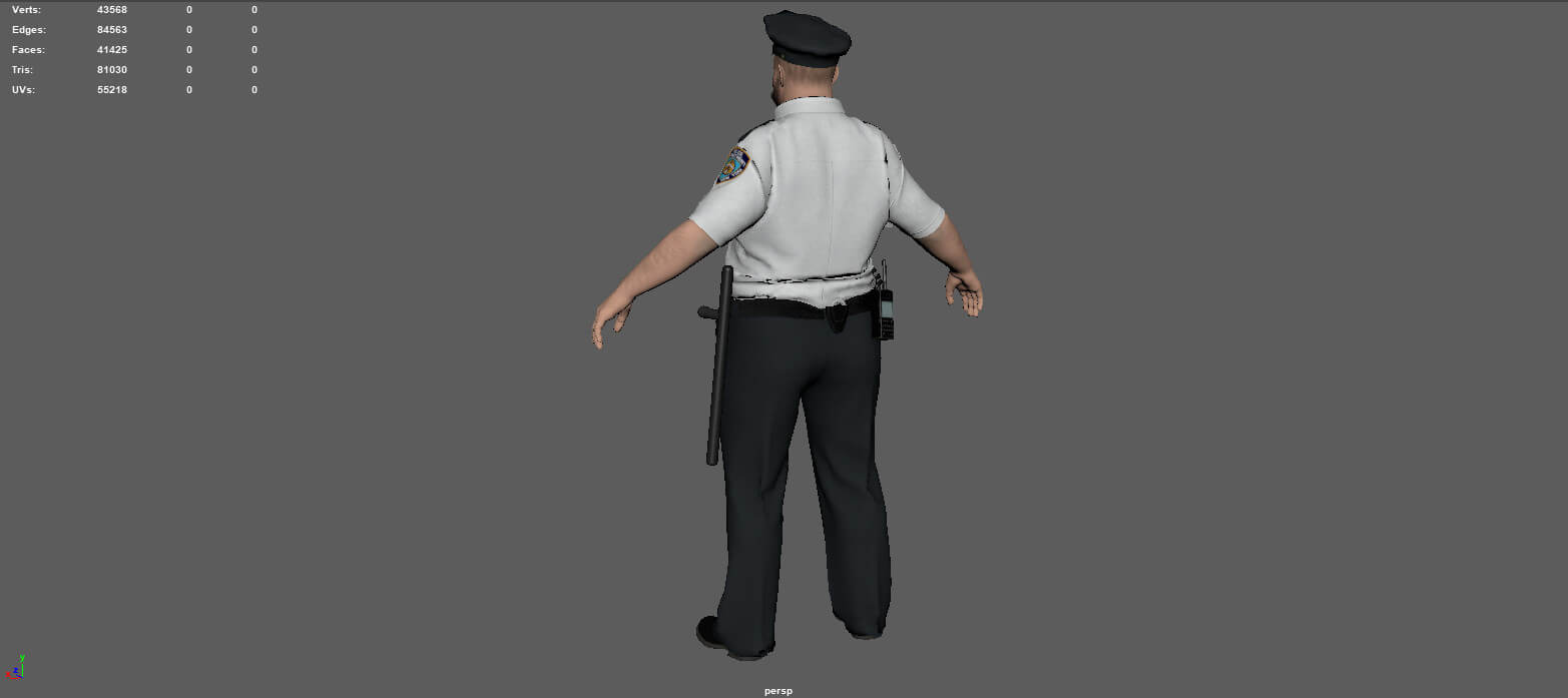 Police Officer 2 - 3D Model by alenfsl