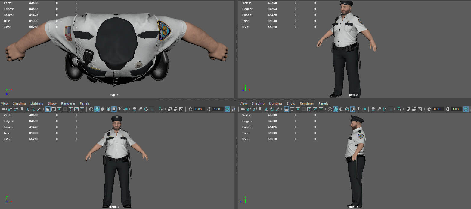 Police Officer 2 - 3D Model by alenfsl