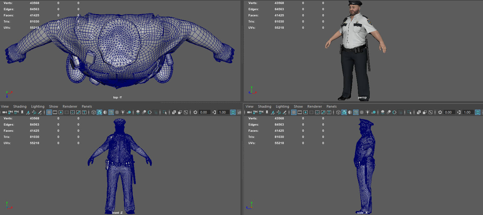 Police Officer 2 - 3D Model by alenfsl