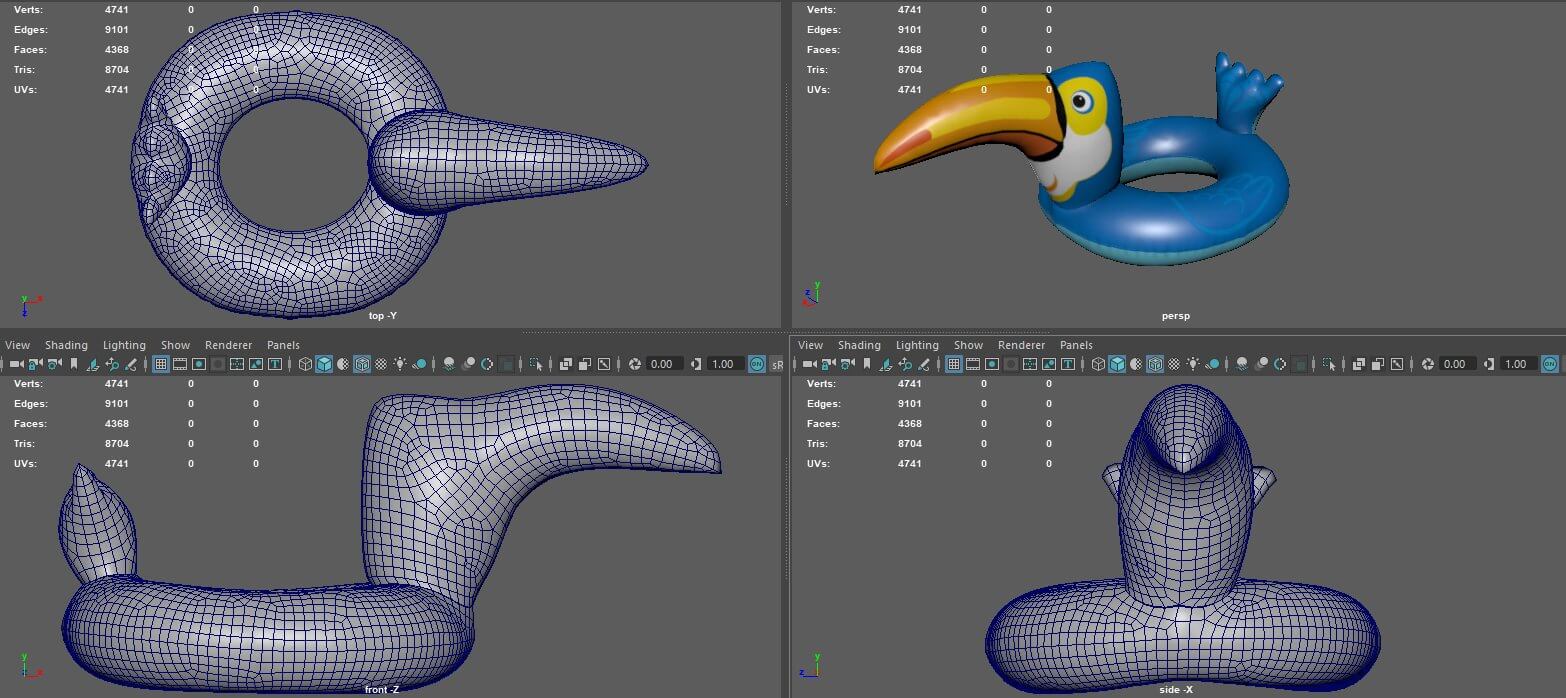 Pool Float Toucan - 3D Model by alenfsl