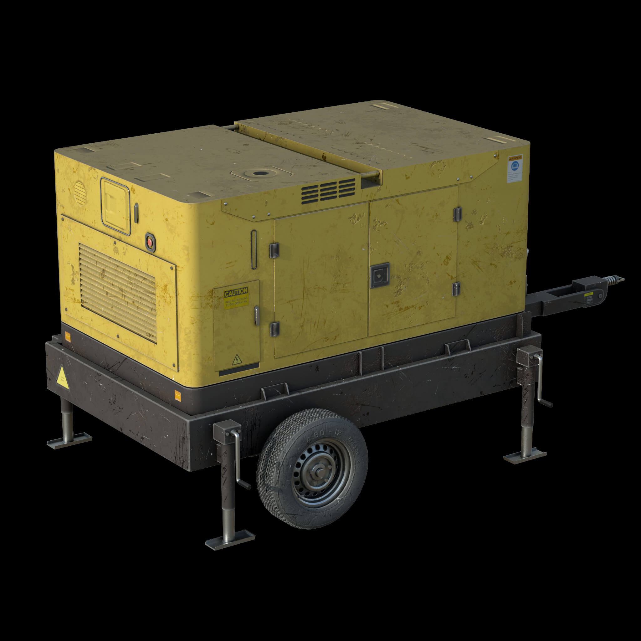 Portable Diesel Generator Set - 3D Model by alenfsl