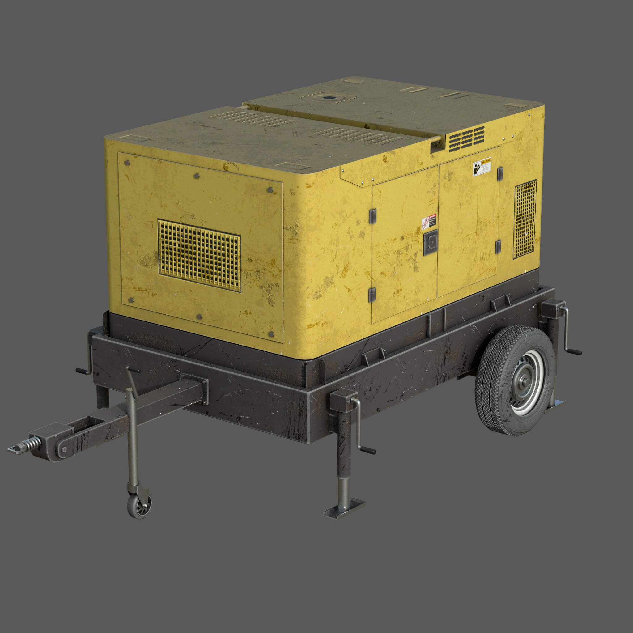 Portable Diesel Generator Set - 3D Model by alenfsl