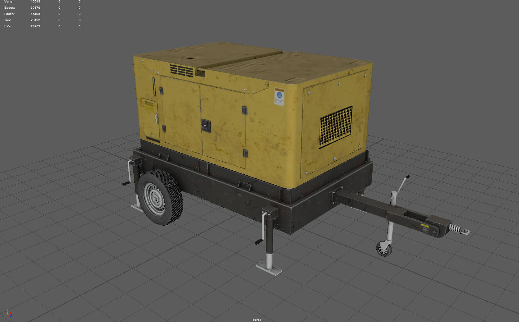 Portable Diesel Generator Set - 3D Model by alenfsl