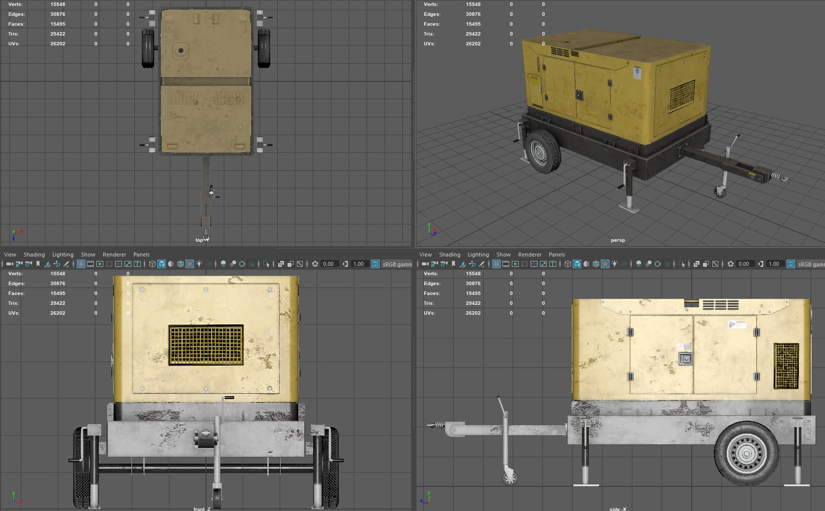 Portable Diesel Generator Set - 3D Model by alenfsl