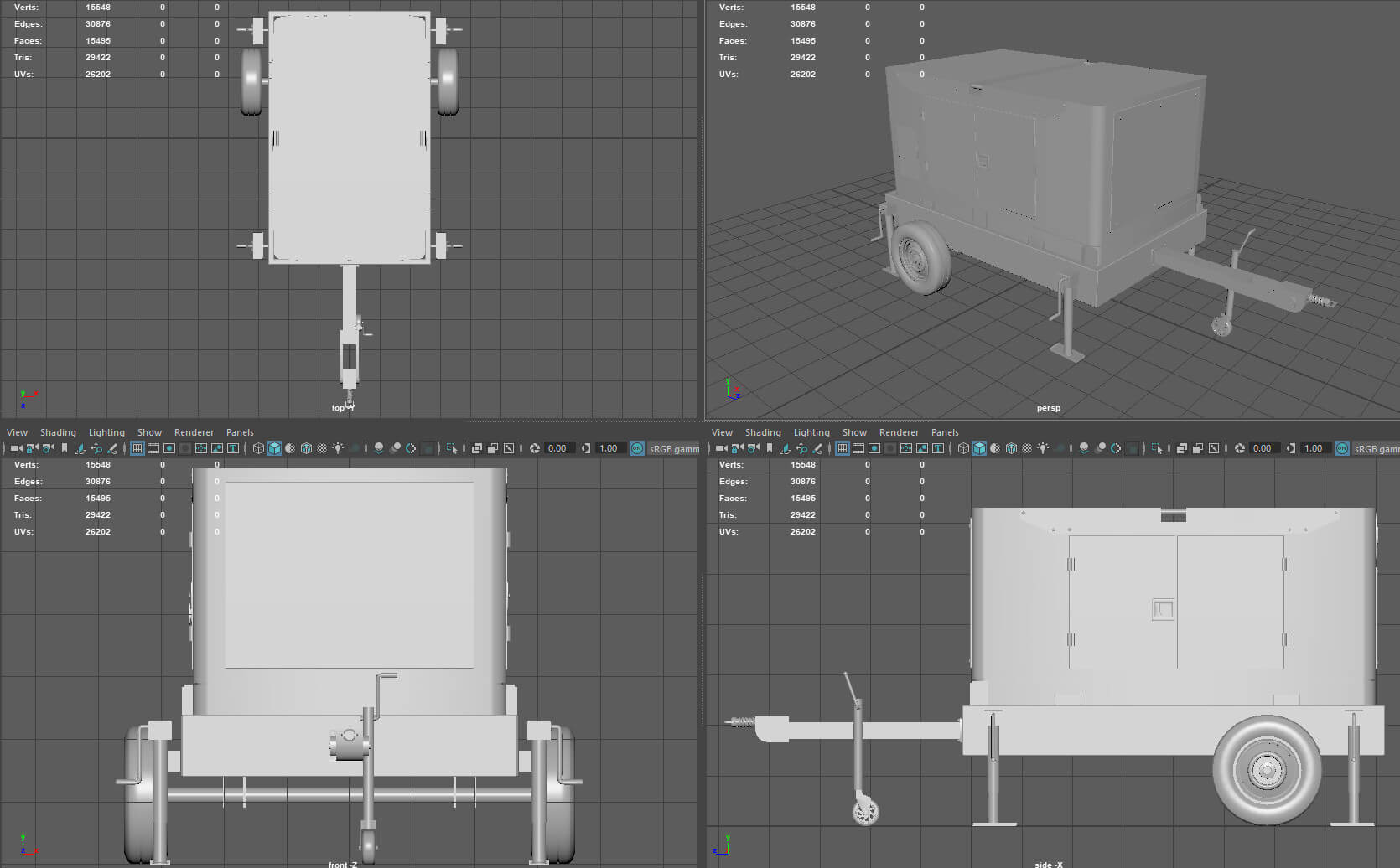 Portable Diesel Generator Set - 3D Model by alenfsl