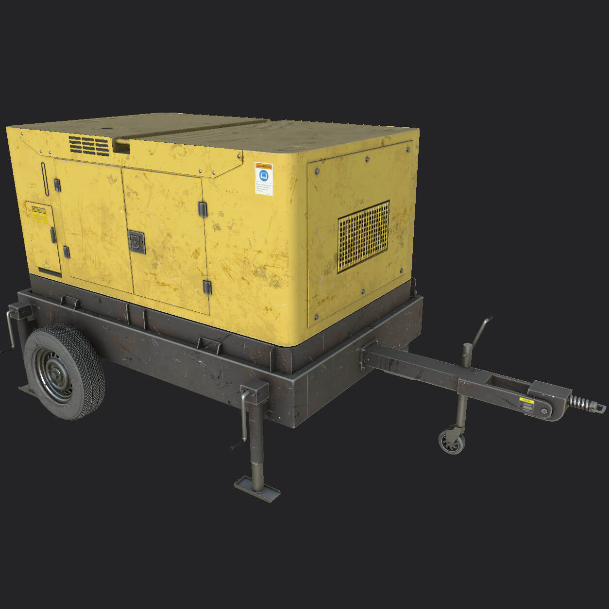 Portable Diesel Generator Set - 3D Model by alenfsl