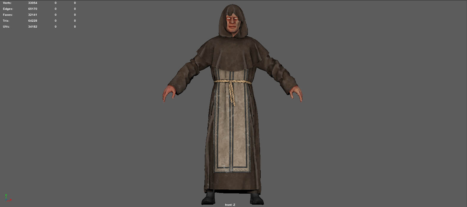 Possessed Monk - 3D Model by alenfsl