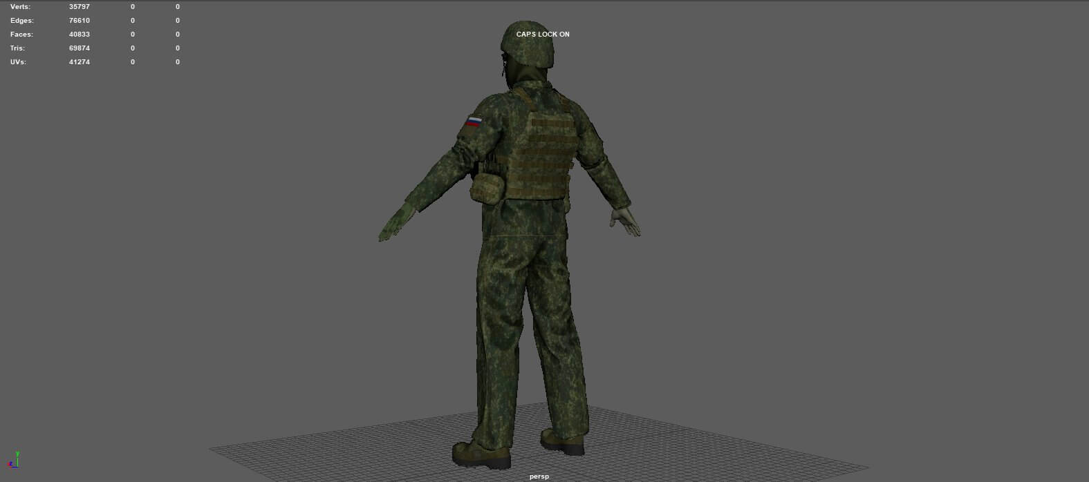 Russian Soldier - 3D Model by alenfsl