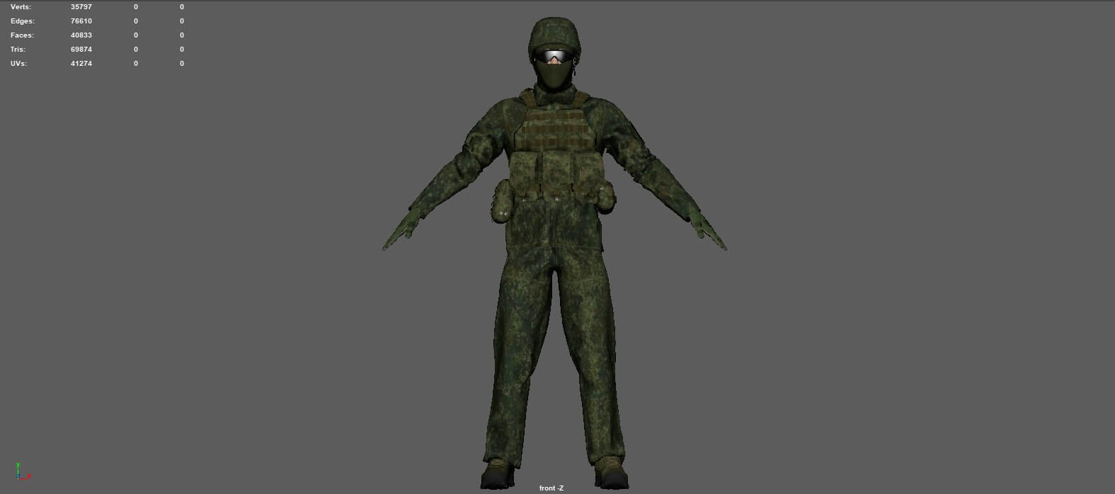 Russian Soldier - 3D Model by alenfsl