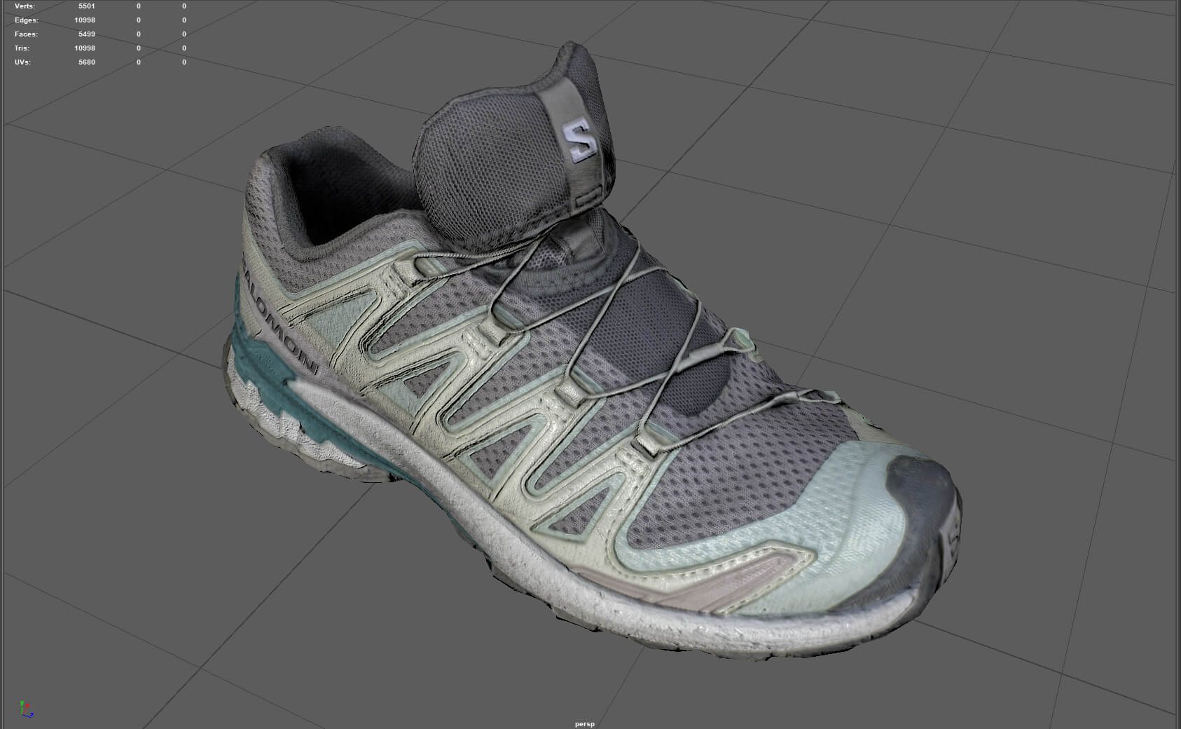 Salomon Female Sneakers - 3D Model by alenfsl