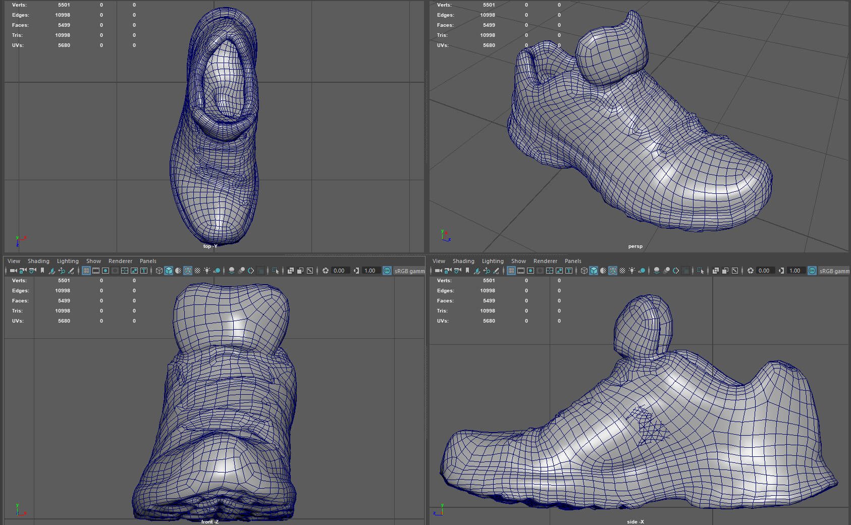Salomon Female Sneakers - 3D Model by alenfsl