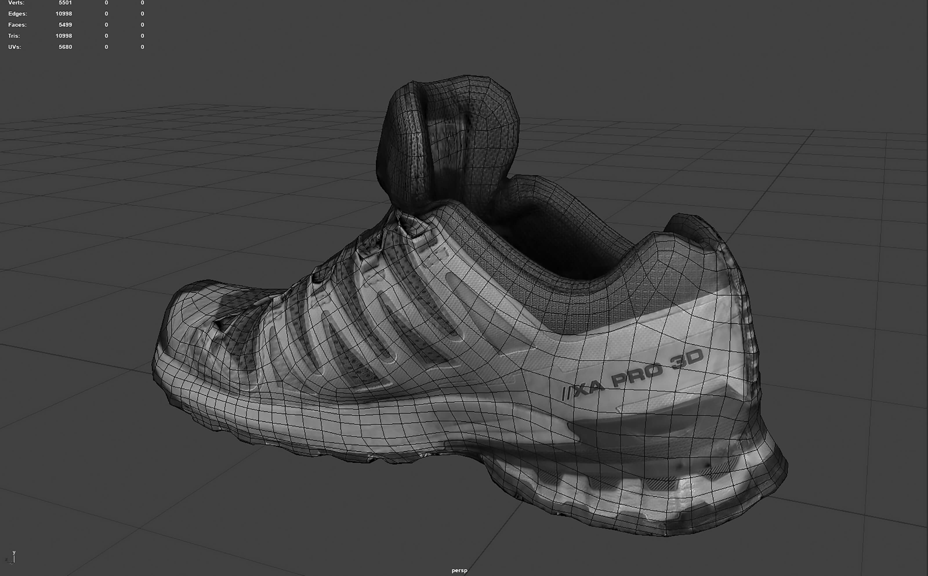 Salomon Female Sneakers - 3D Model by alenfsl