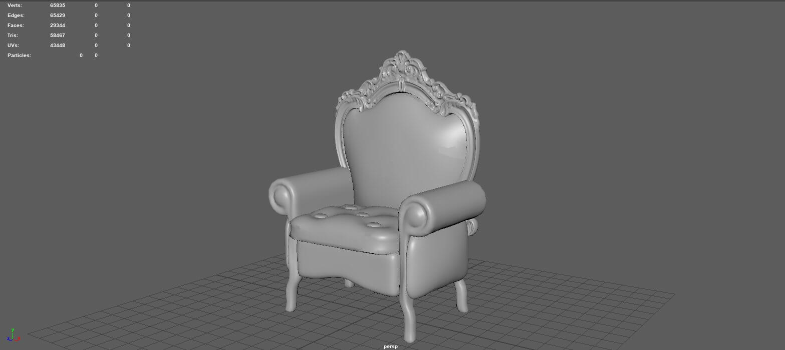 Santa Claus Chair - 3D Model by alenfsl