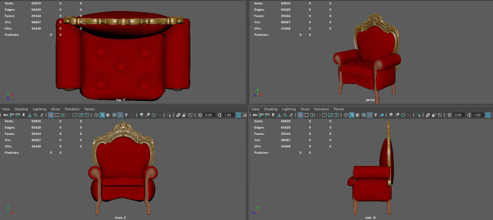 Santa Claus Chair - 3D Model by alenfsl