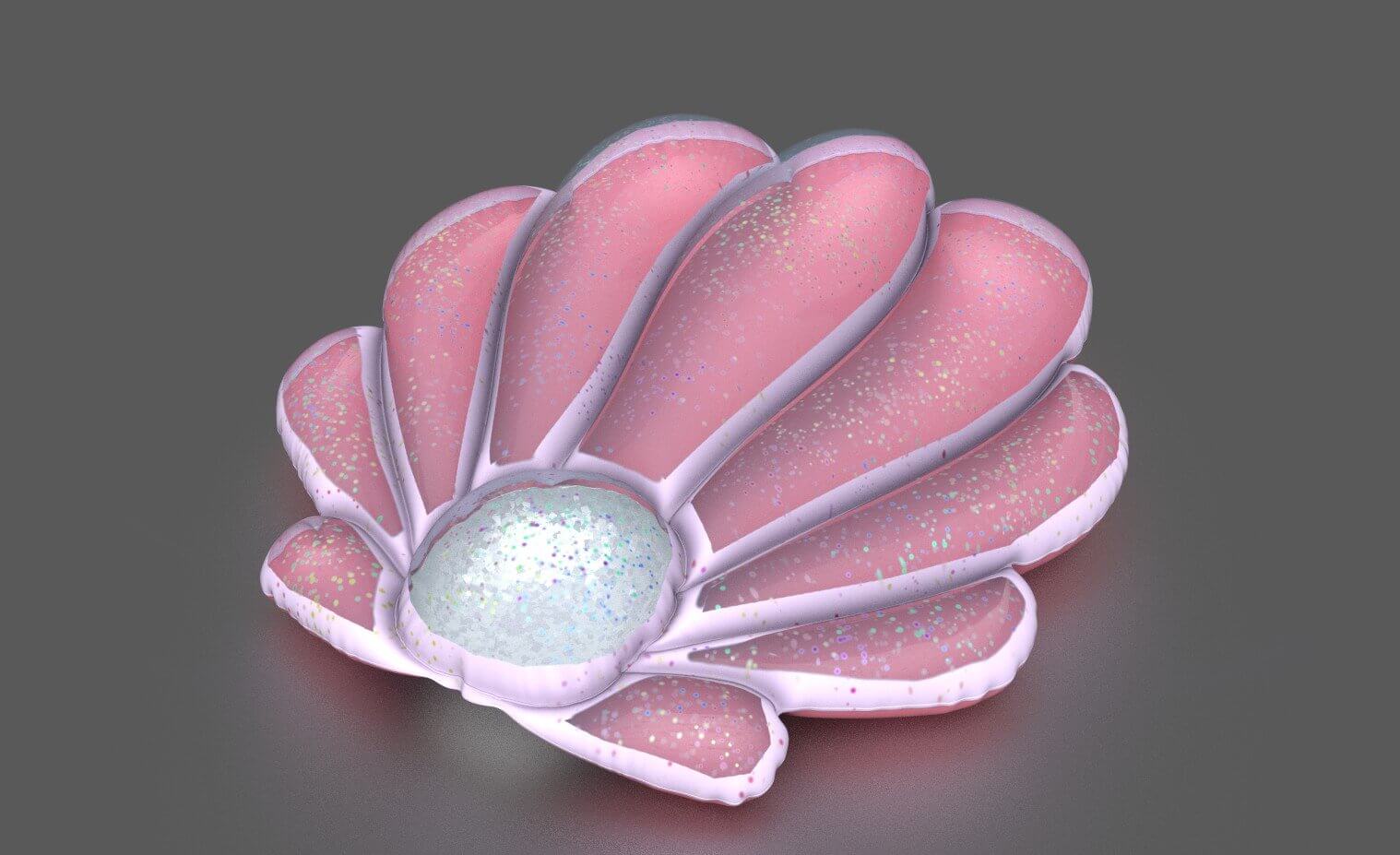 Shell Inflatable Mattress - 3D Model by alenfsl