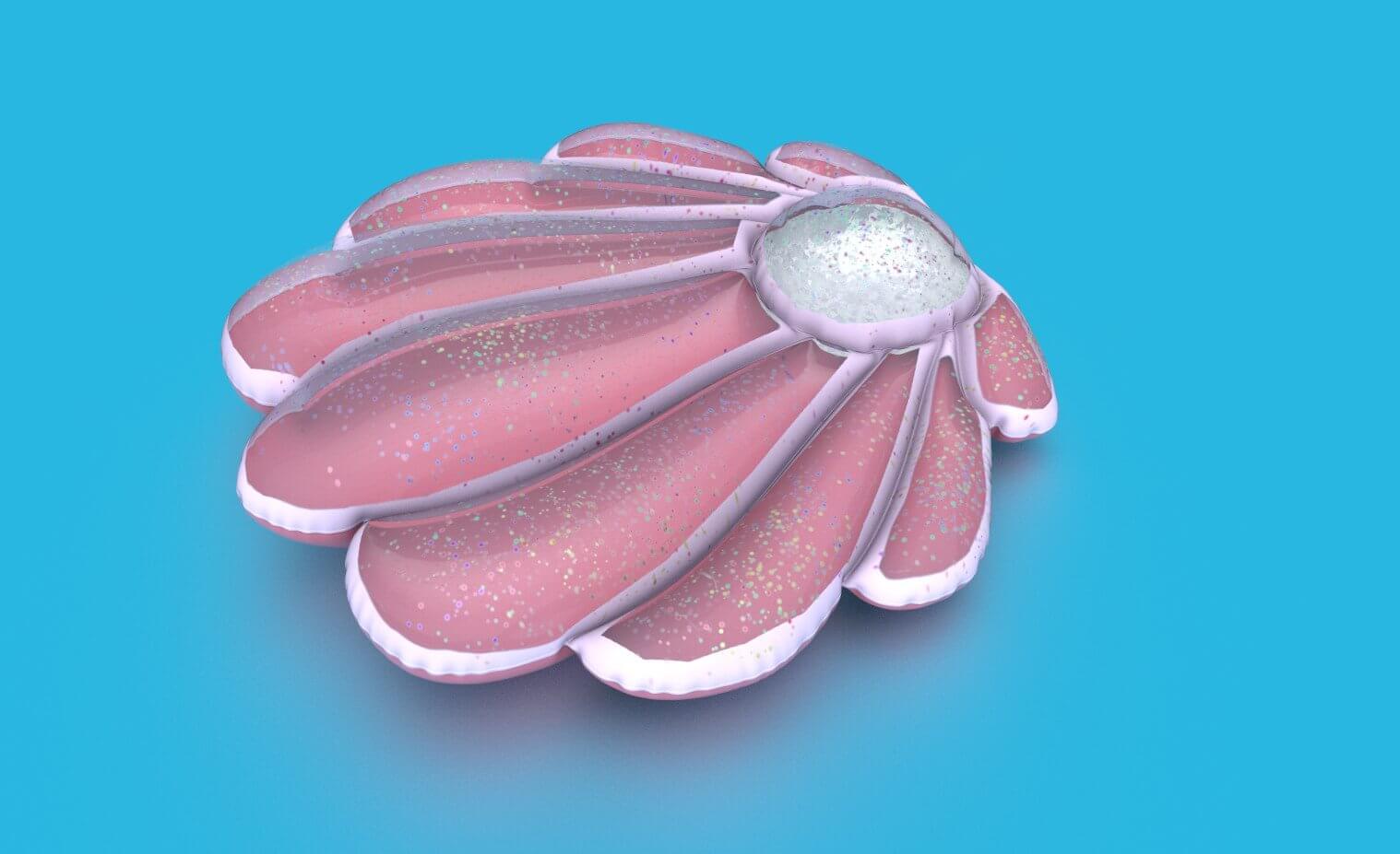 Shell Inflatable Mattress - 3D Model by alenfsl