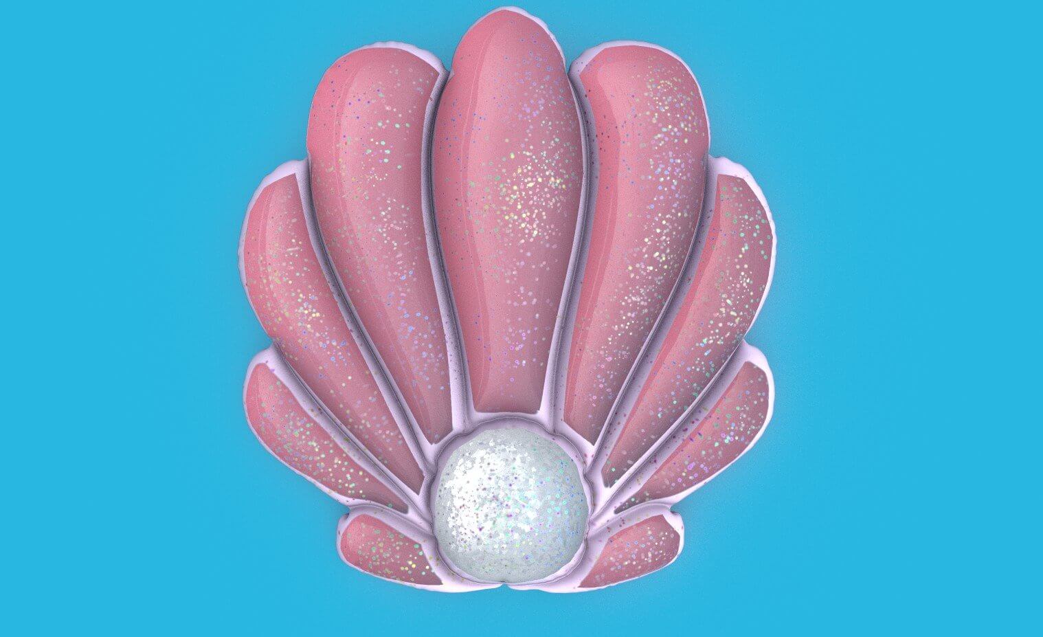 Shell Inflatable Mattress - 3D Model by alenfsl