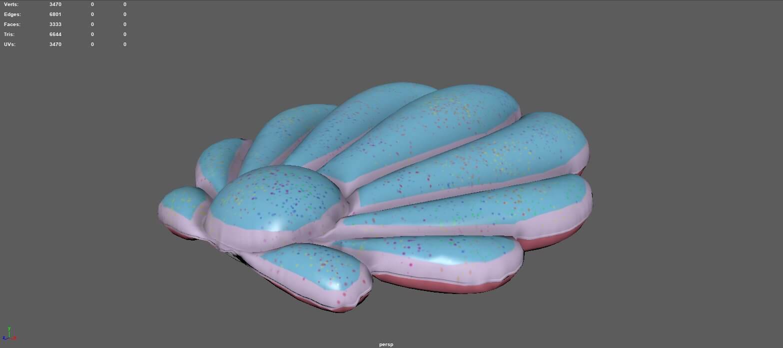 Shell Inflatable Mattress - 3D Model by alenfsl