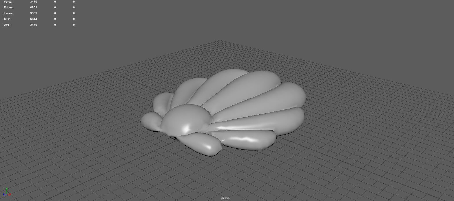 Shell Inflatable Mattress - 3D Model by alenfsl