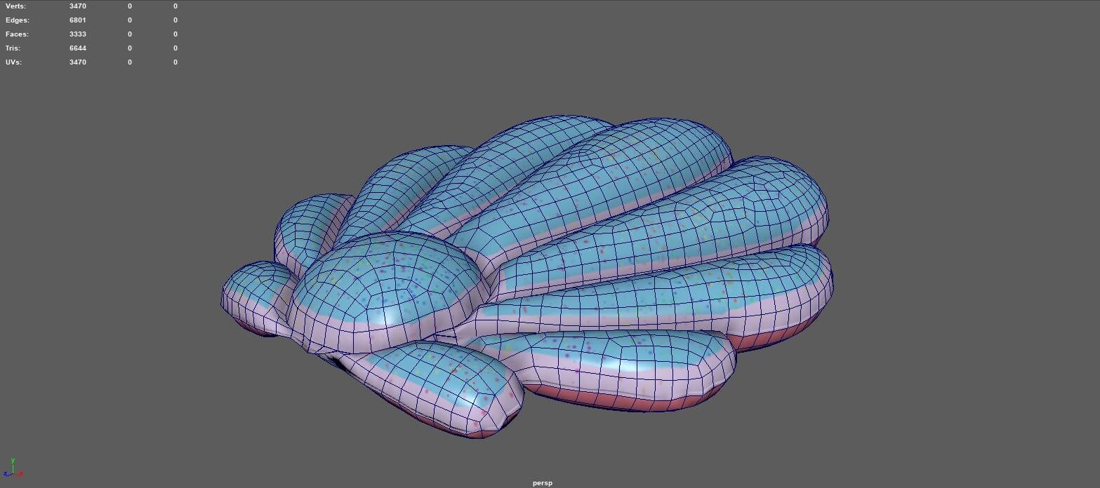 Shell Inflatable Mattress - 3D Model by alenfsl