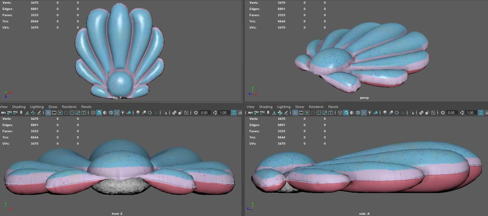 Shell Inflatable Mattress - 3D Model by alenfsl