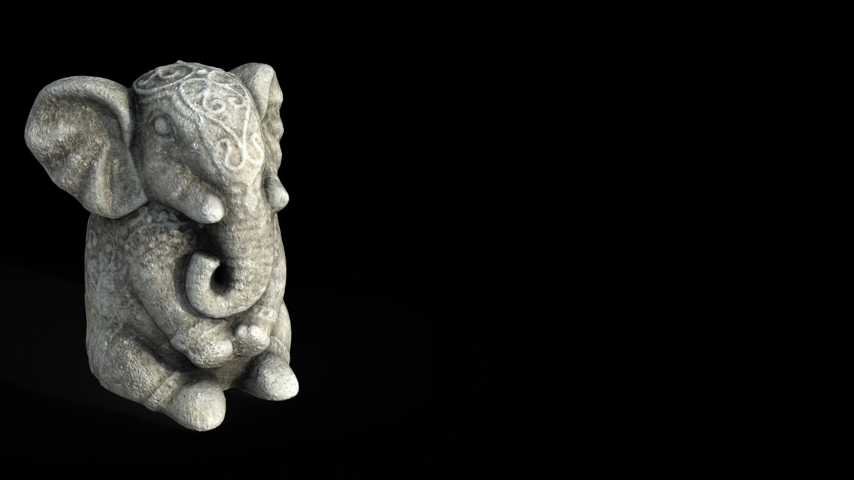 Sitting Elephant - 3D Model by alenfsl