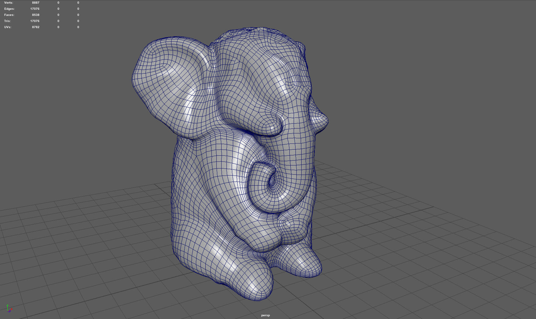 Sitting Elephant - 3D Model by alenfsl