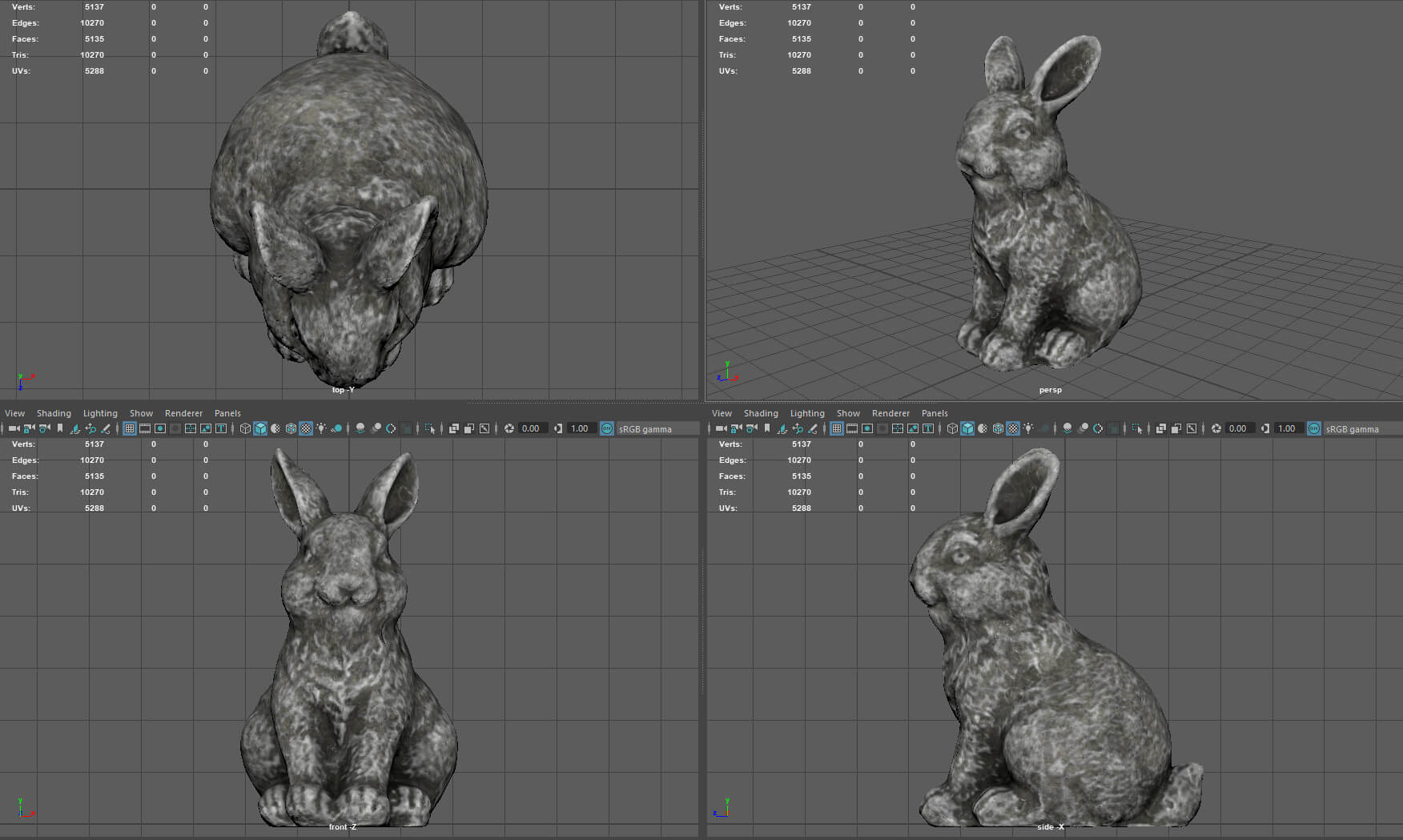 Sitting Rabbit - 3D Model by alenfsl
