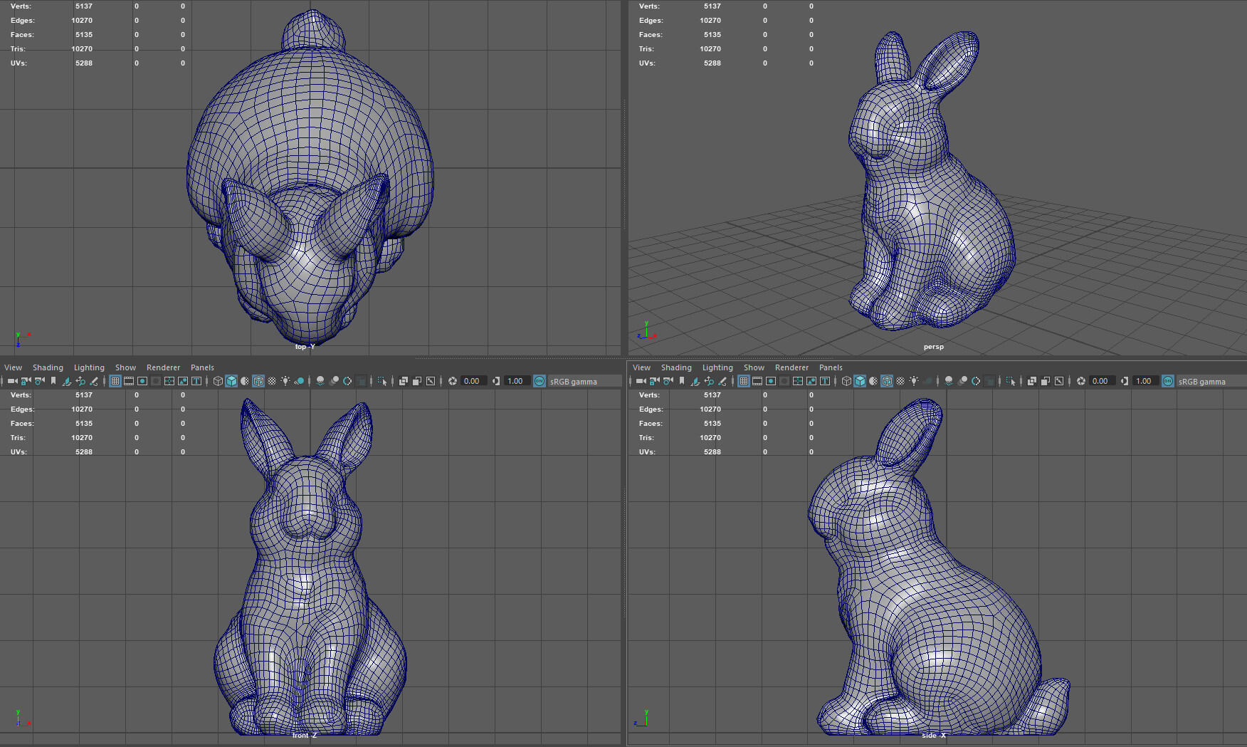 Sitting Rabbit - 3D Model by alenfsl
