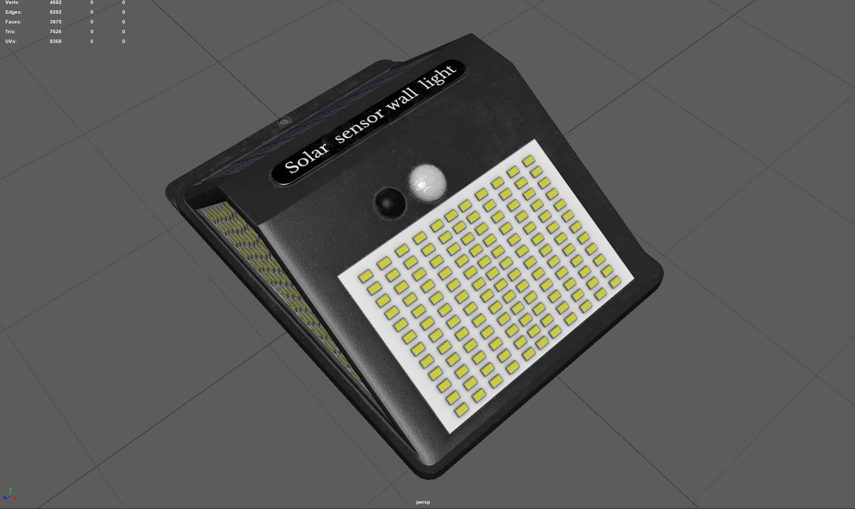 Solar Sensor Wall Light - 3D Model by alenfsl