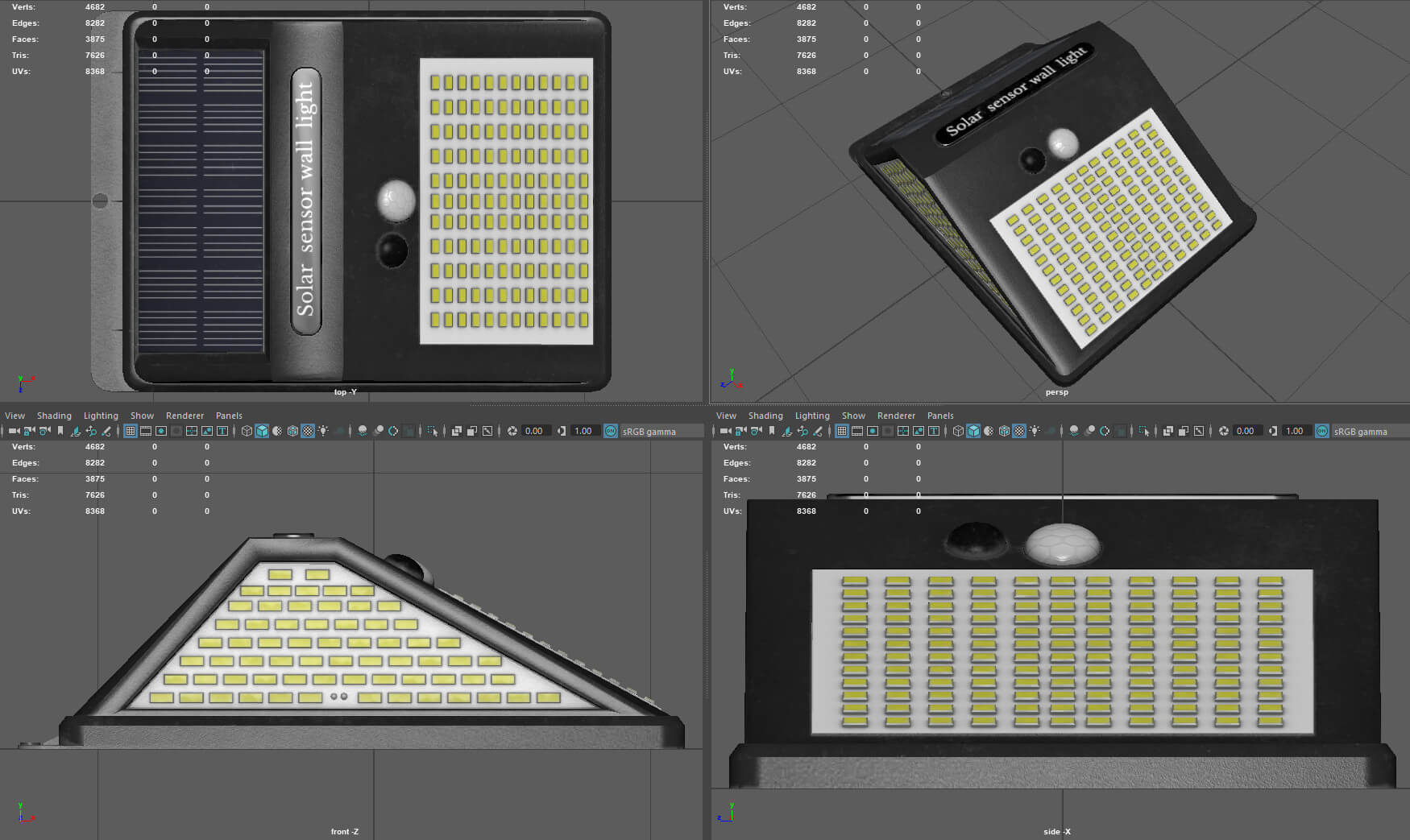 Solar Sensor Wall Light - 3D Model by alenfsl