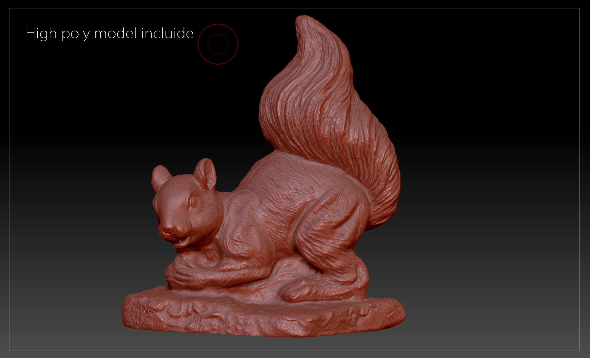 Stone Squirrel - 3D Model by alenfsl
