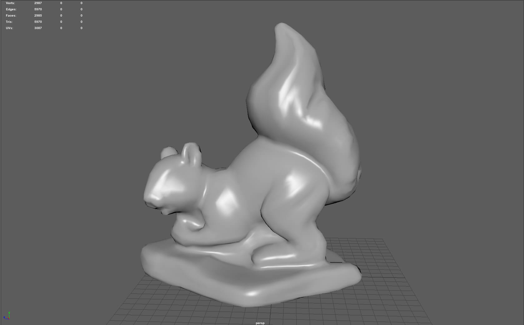 Stone Squirrel - 3D Model by alenfsl
