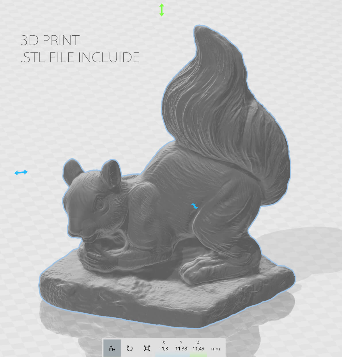 Stone Squirrel - 3D Model by alenfsl