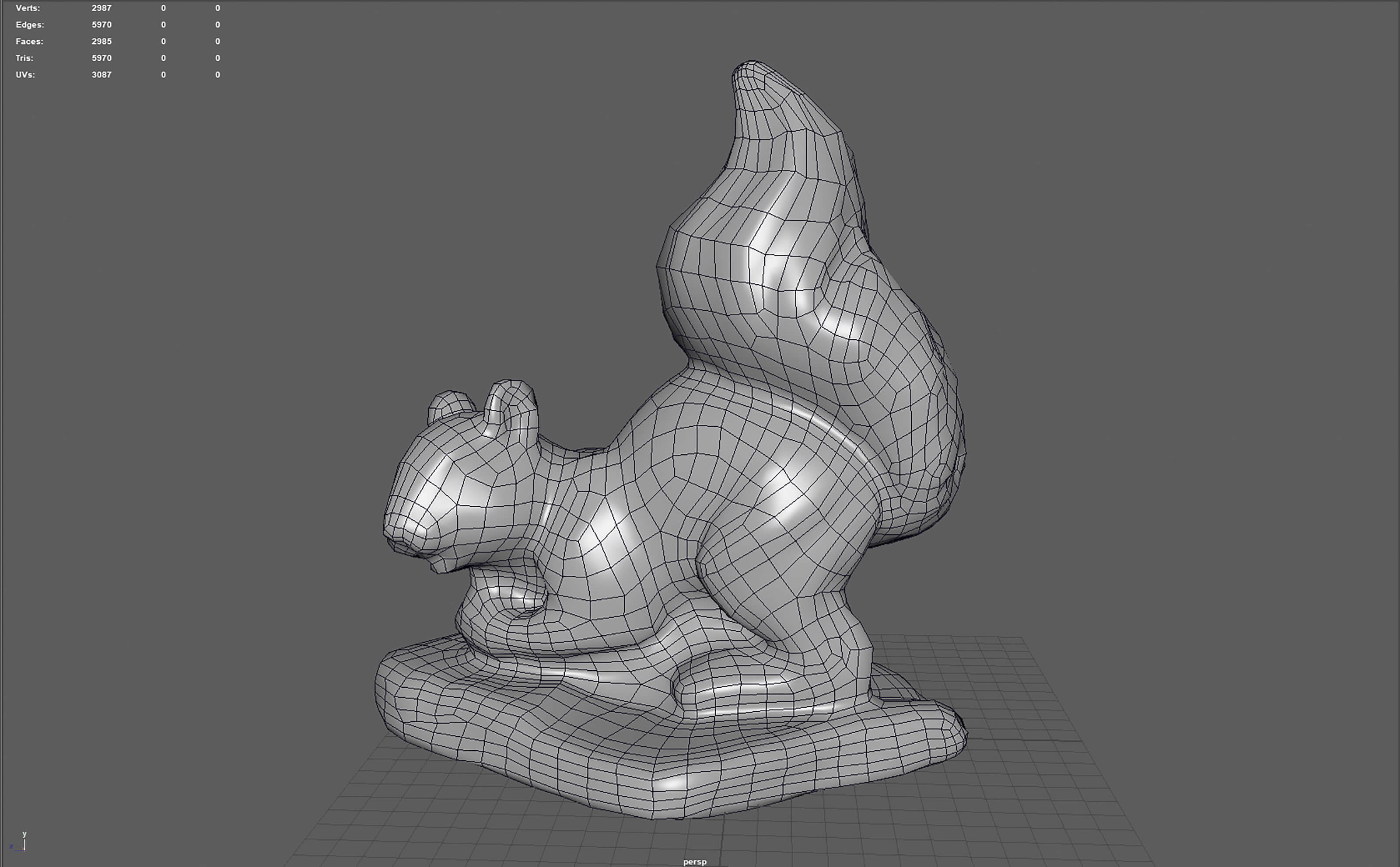 Stone Squirrel - 3D Model by alenfsl