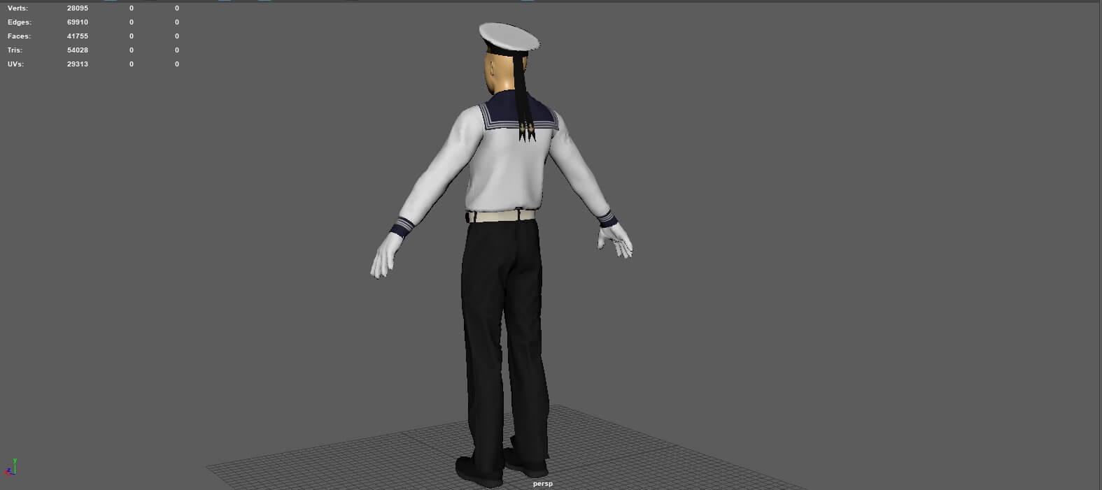 Sailor Suit - 3D Model by alenfsl