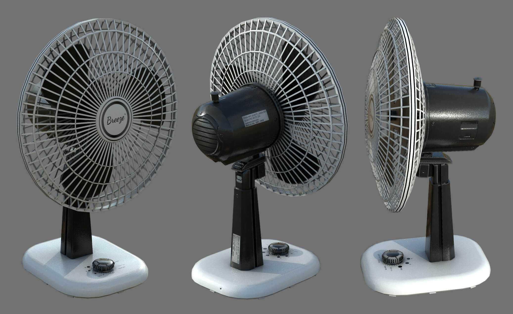 Porteibe Table Fan - 3D Model by alenfsl