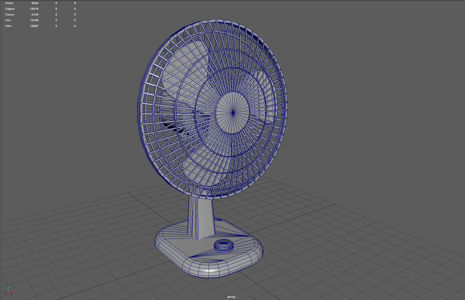 Porteibe Table Fan - 3D Model by alenfsl