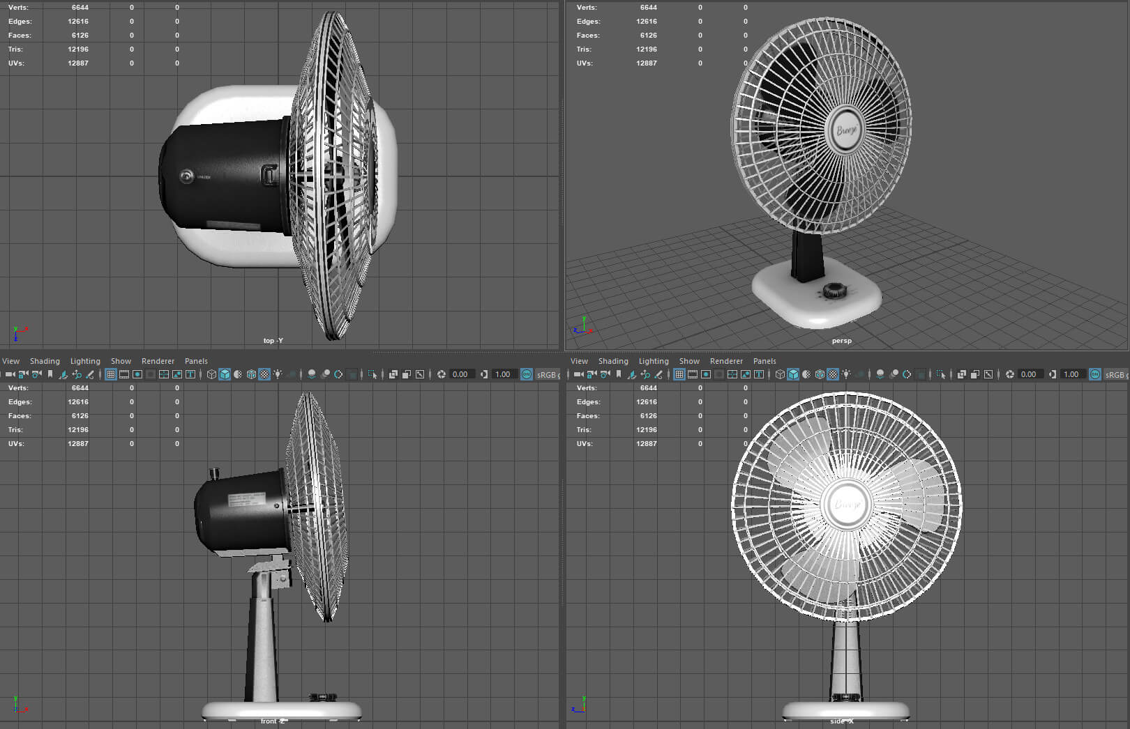 Porteibe Table Fan - 3D Model by alenfsl