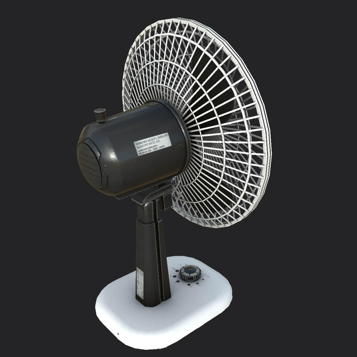 Porteibe Table Fan - 3D Model by alenfsl