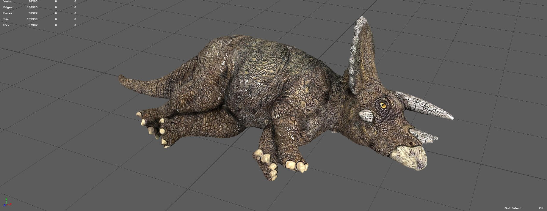 Triceratops - 3D Model by alenfsl