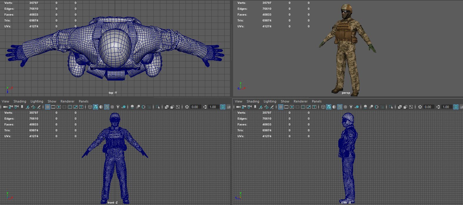 Ucranian Soldier - 3D Model by alenfsl