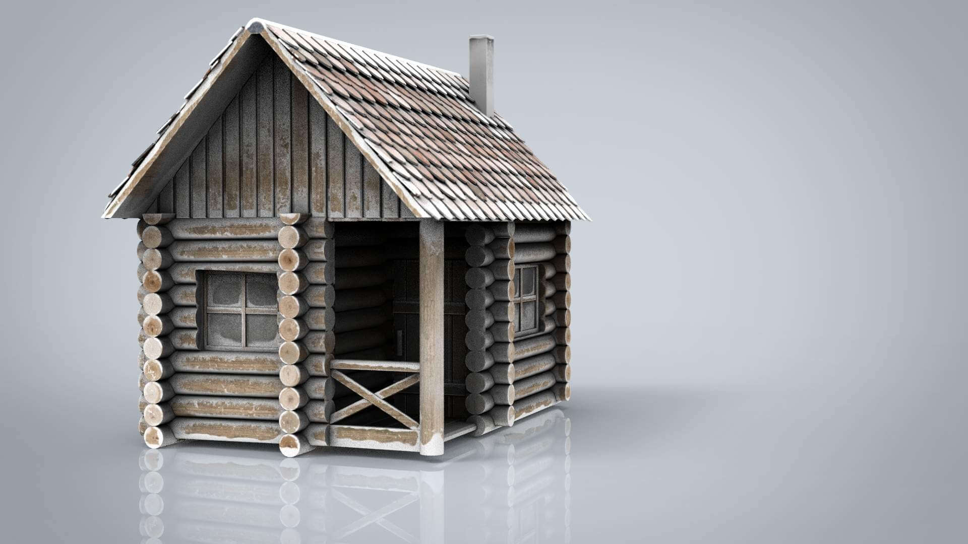 Winter Cabin - 3D Model by alenfsl