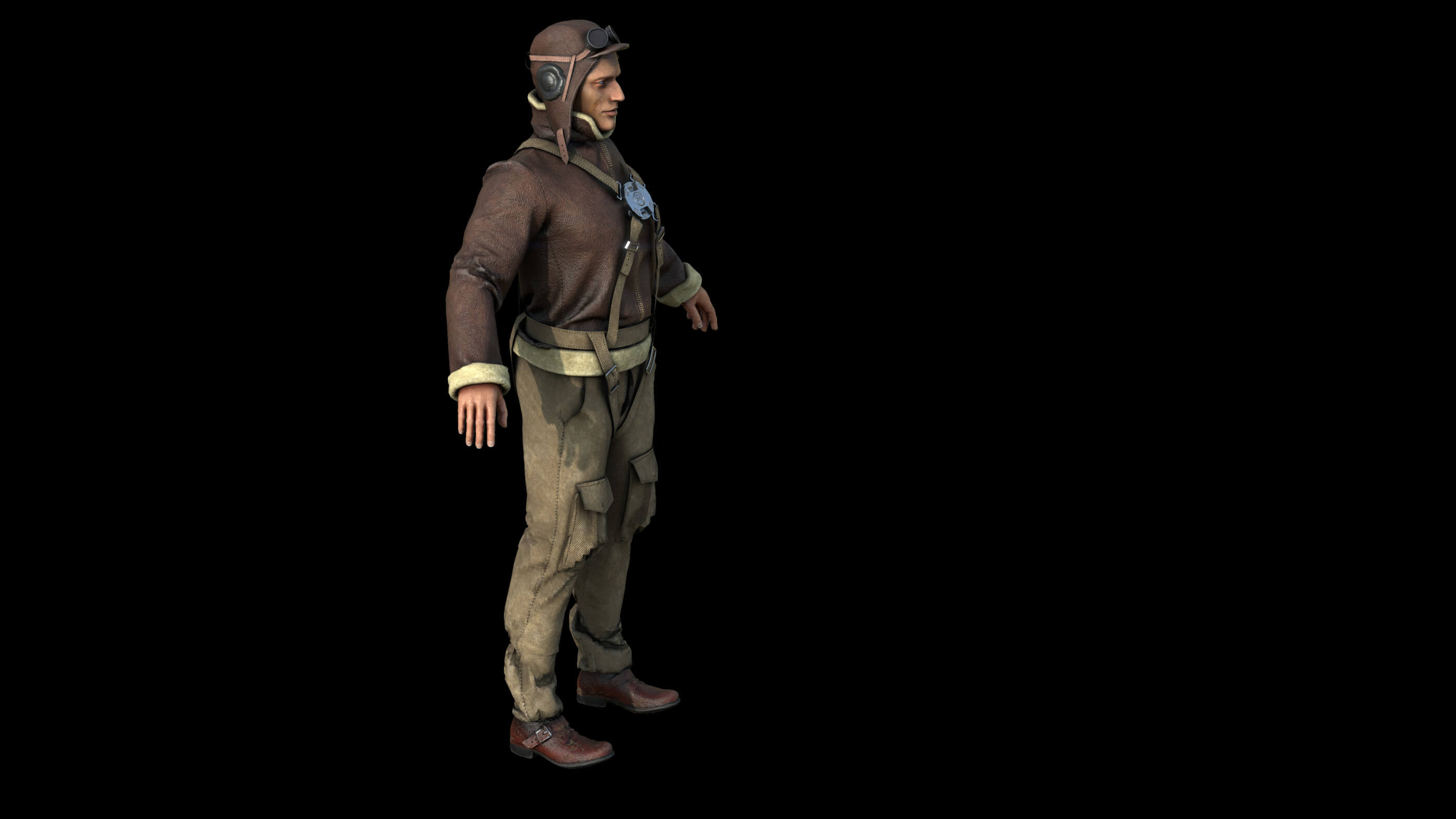 World War II Pilot - 3D Model by alenfsl