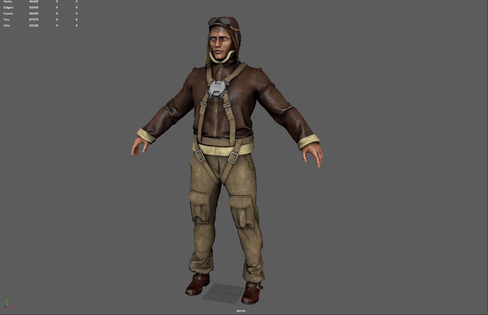 World War II Pilot - 3D Model by alenfsl