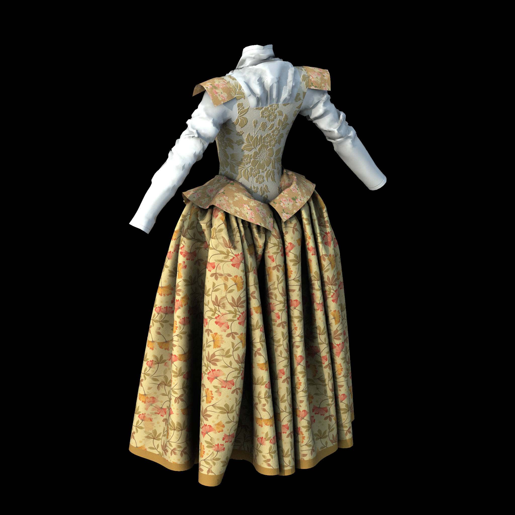 Xvii Century Dress - 3D Model by alenfsl